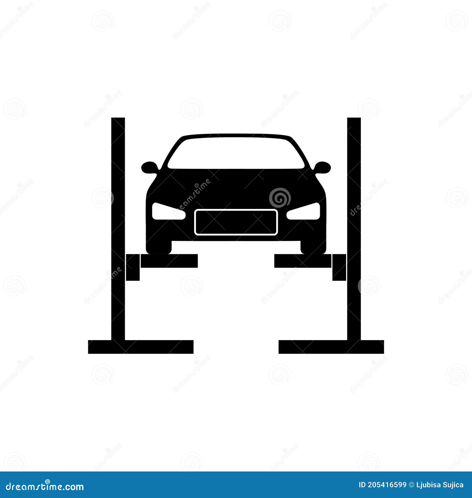 Car Lift Icon Isolated on White Background Stock Vector - Illustration ...