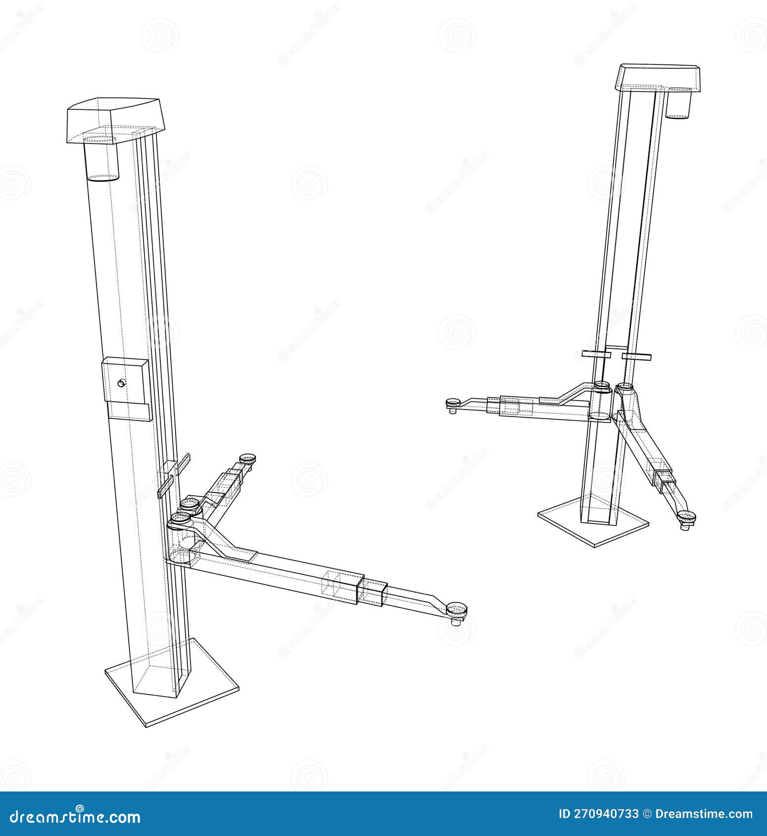 Car lift stand tower stock illustration. Illustration of auto - 270940733