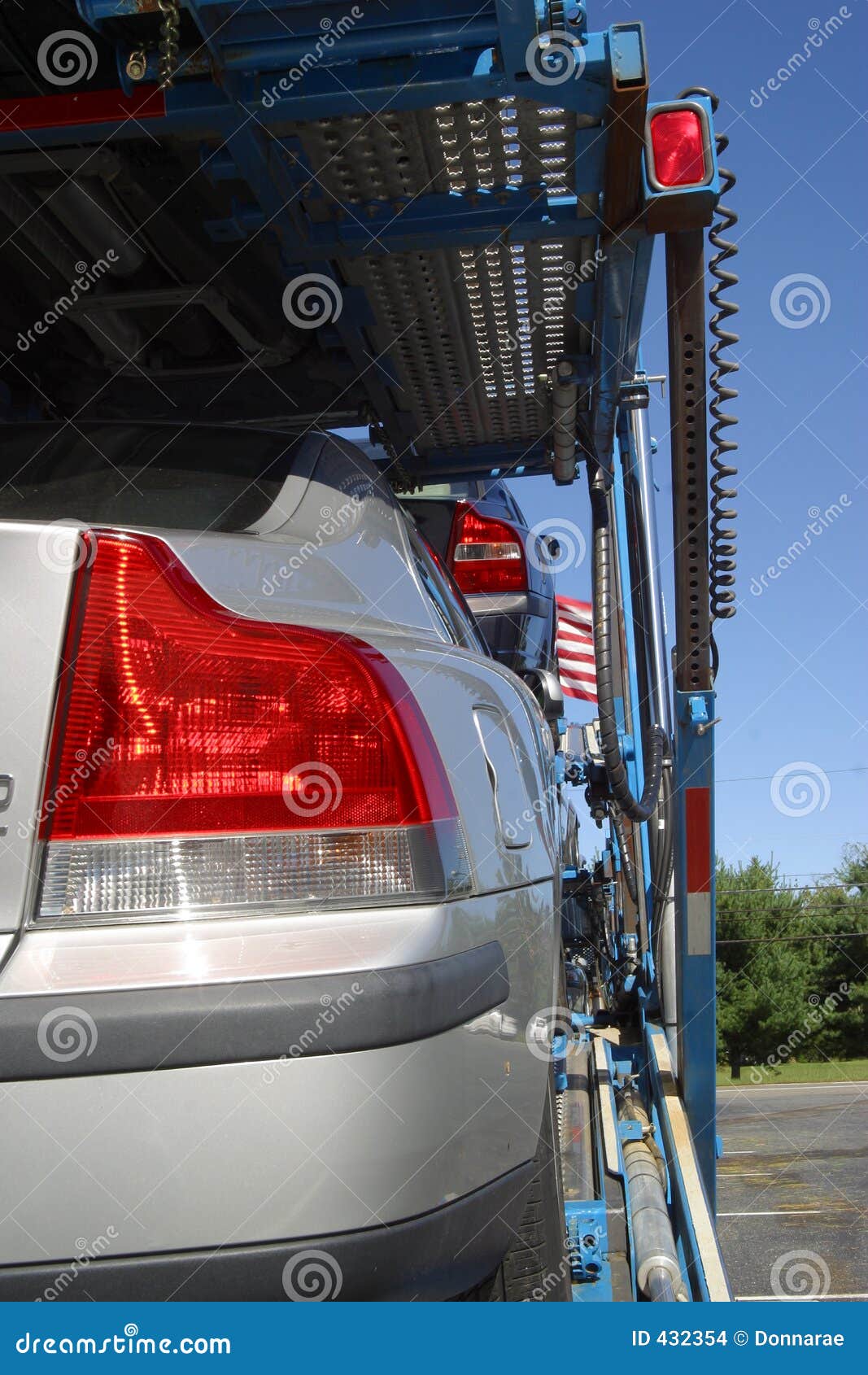 Car lift & transporter stock photo. Image of rear, connection - 432354