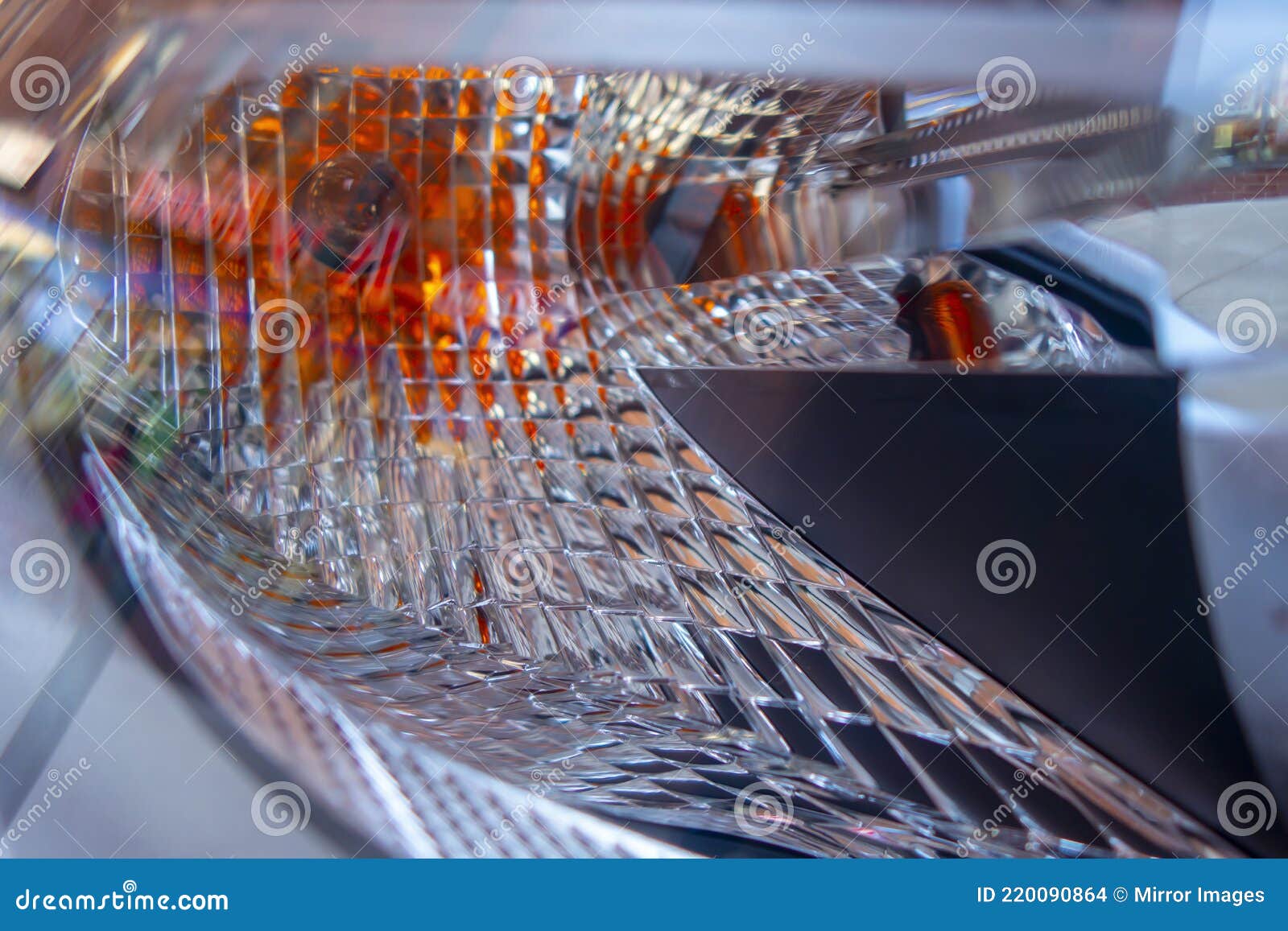 Car Light Close Up with Reflective Pattern Stock Photo - Image of ...