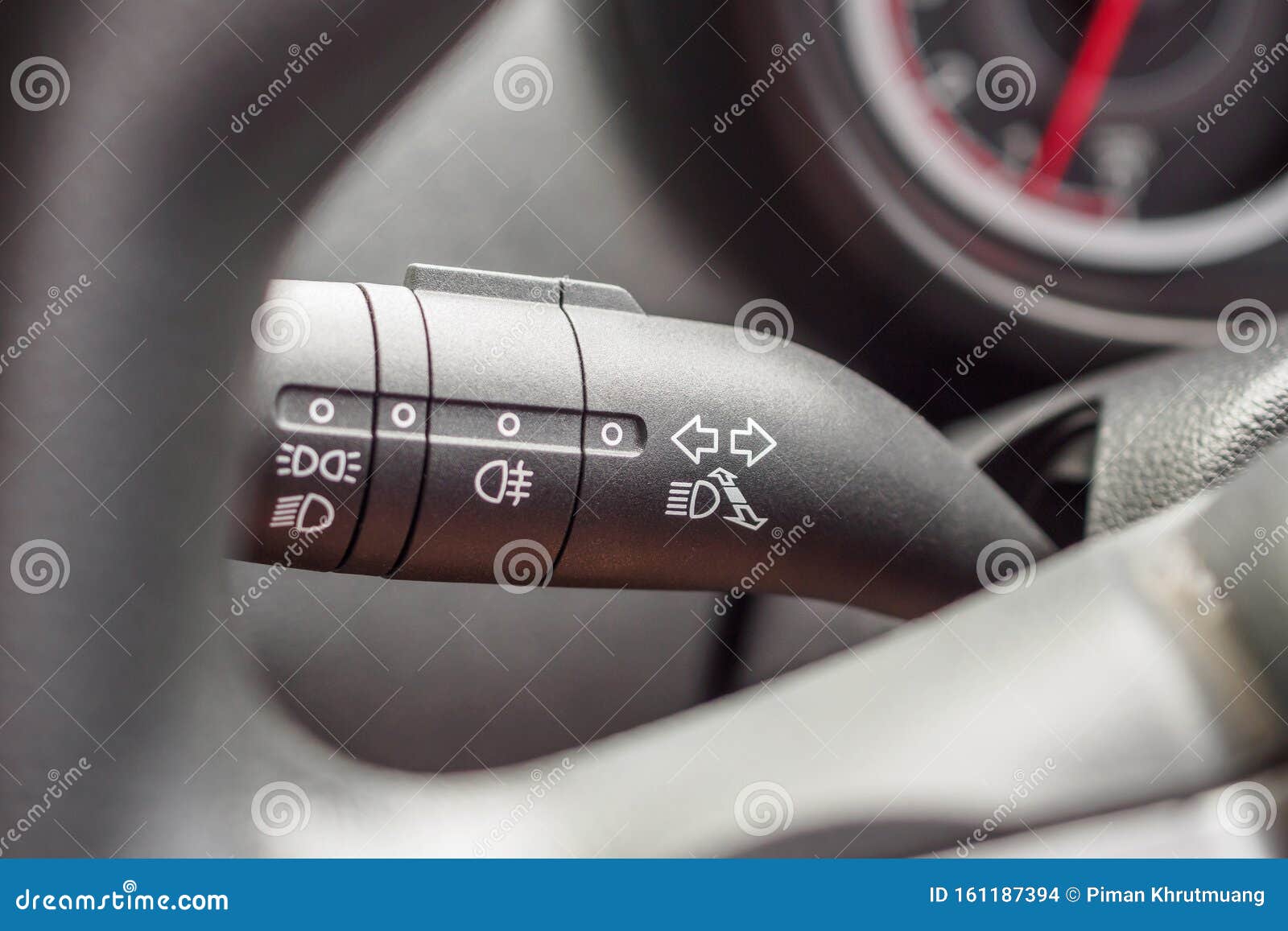Car Light Control Switch Closeup Stock Photo - Image of auto, indicator ...