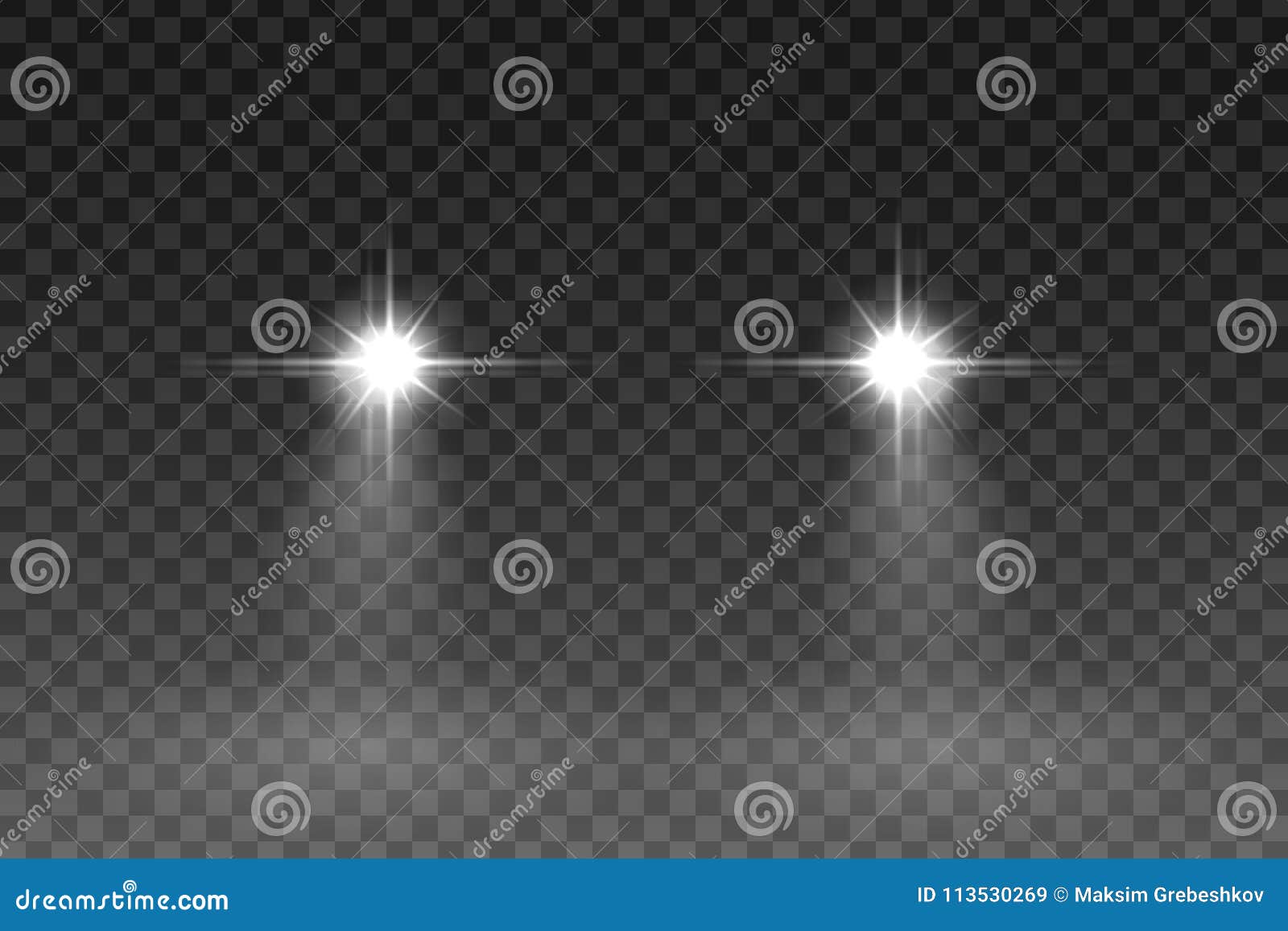 Car Light Vector Illustration Stock Vector - Illustration of effect ...
