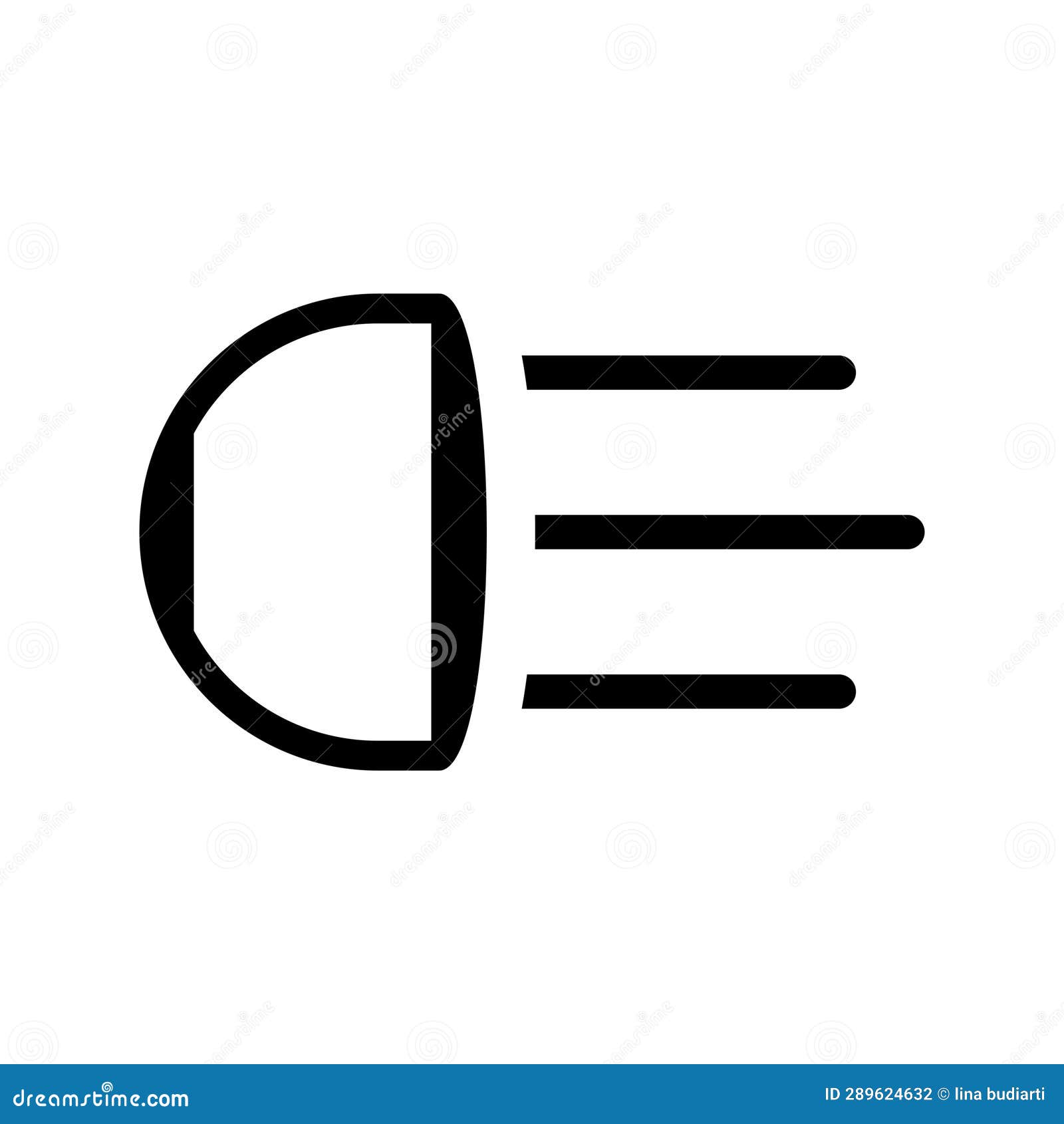 Car light icon stock illustration. Illustration of sign - 289624632