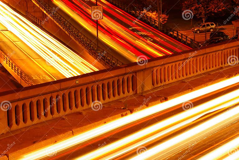 Car light trails. stock photo. Image of island, cityscape - 11546332