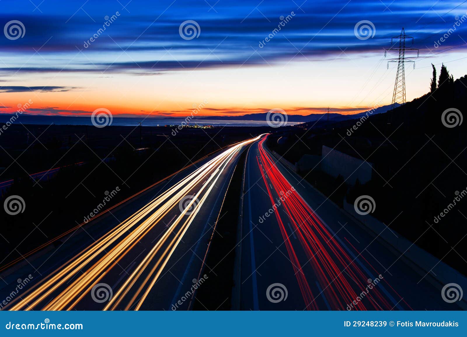 Car light trails stock image. Image of colorful, horizontal - 29248239