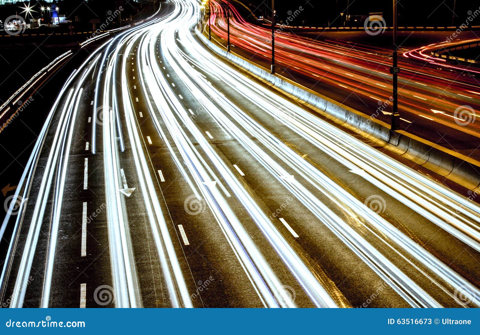 Car light trails at night stock image. Image of black - 63516673