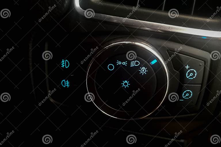 Car Lighting Control Button Switcher. Modern Car Lighting Controller ...