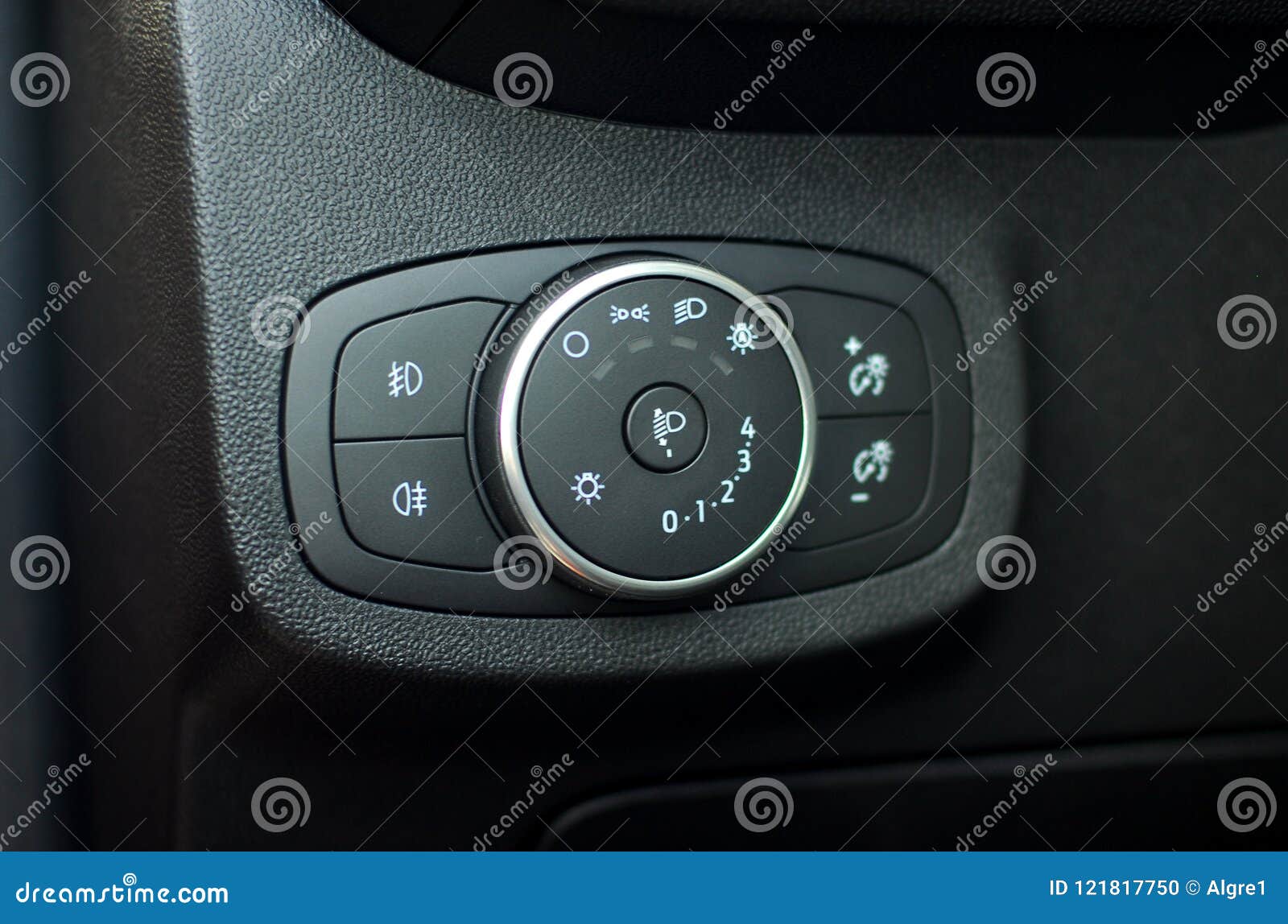 Car lighting switch stock photo. Image of cockpit, reflector - 121817750