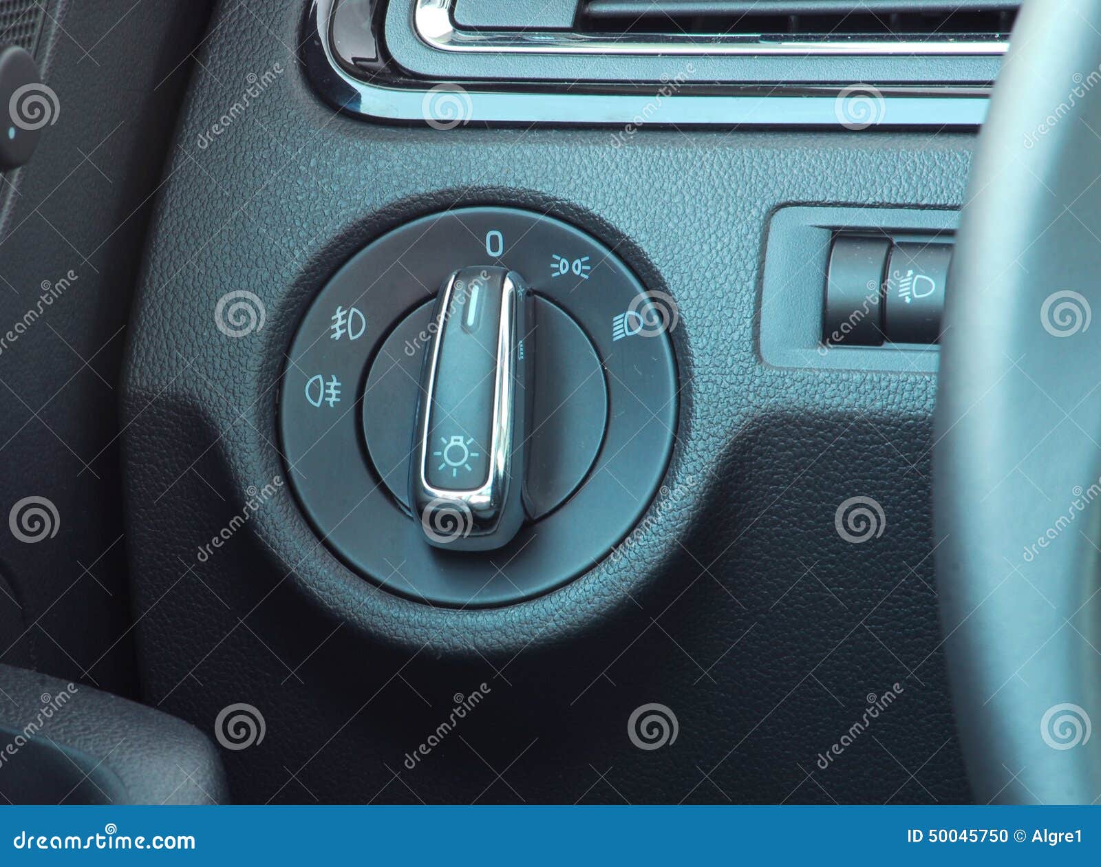 Car lighting switch stock photo. Image of electric, front - 50045750