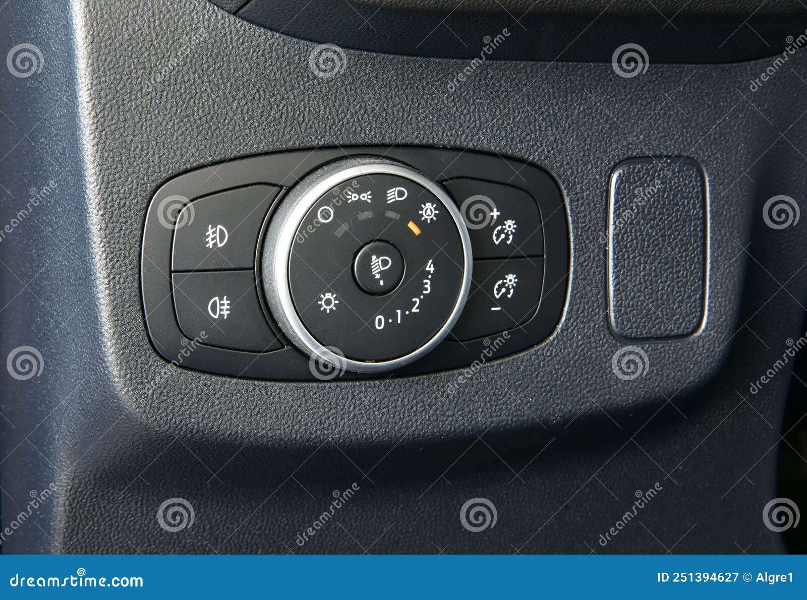 Closeup Image of Car Lighting Control Switch Stock Image - Image of ...