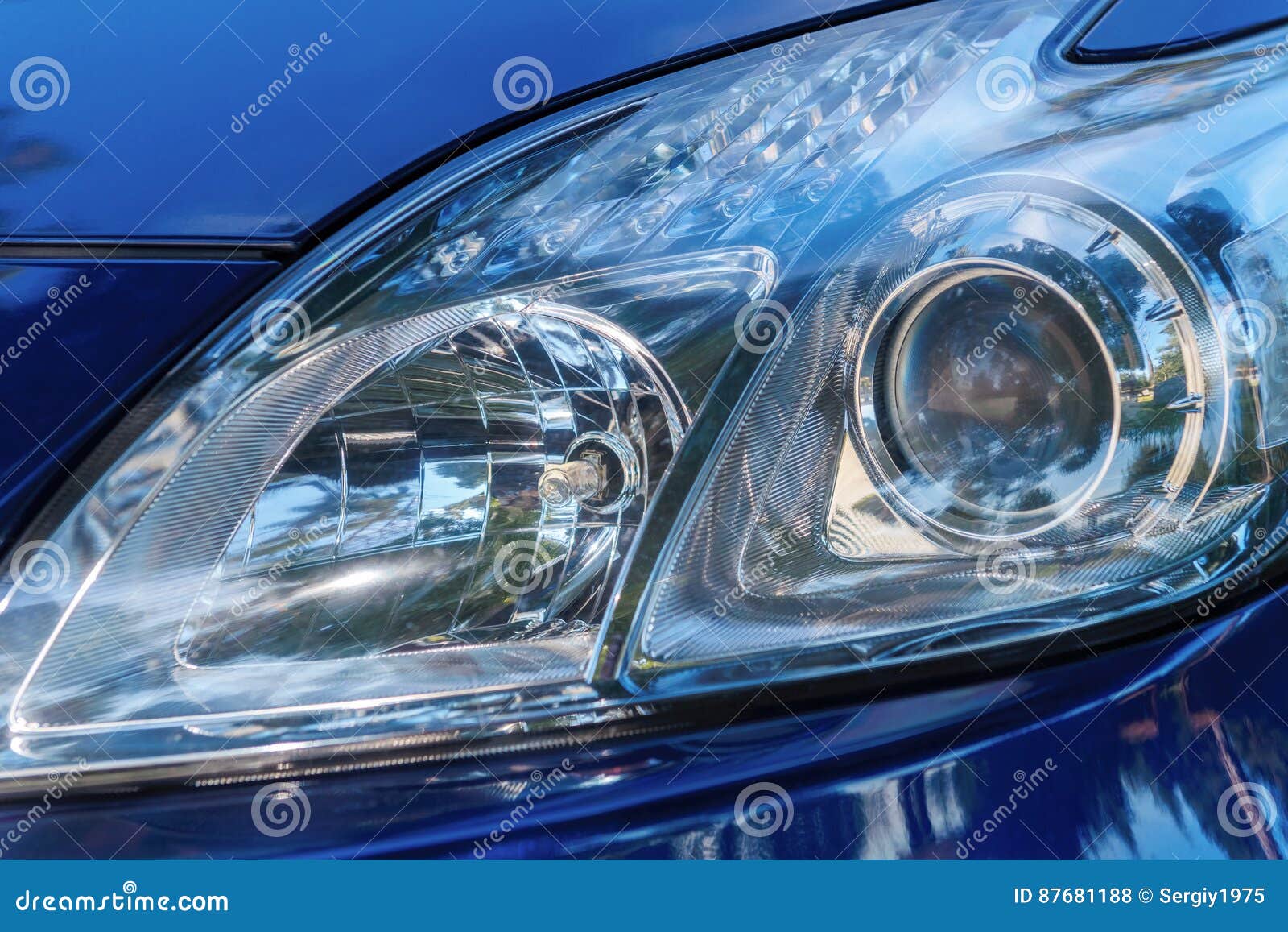 Car lights close up stock photo. Image of detail, close - 87681188