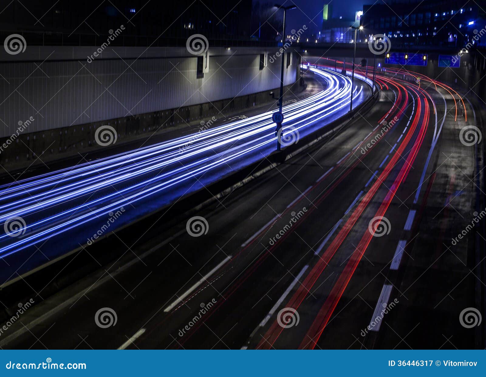 Car lights trails stock image. Image of urban, transportation - 36446317