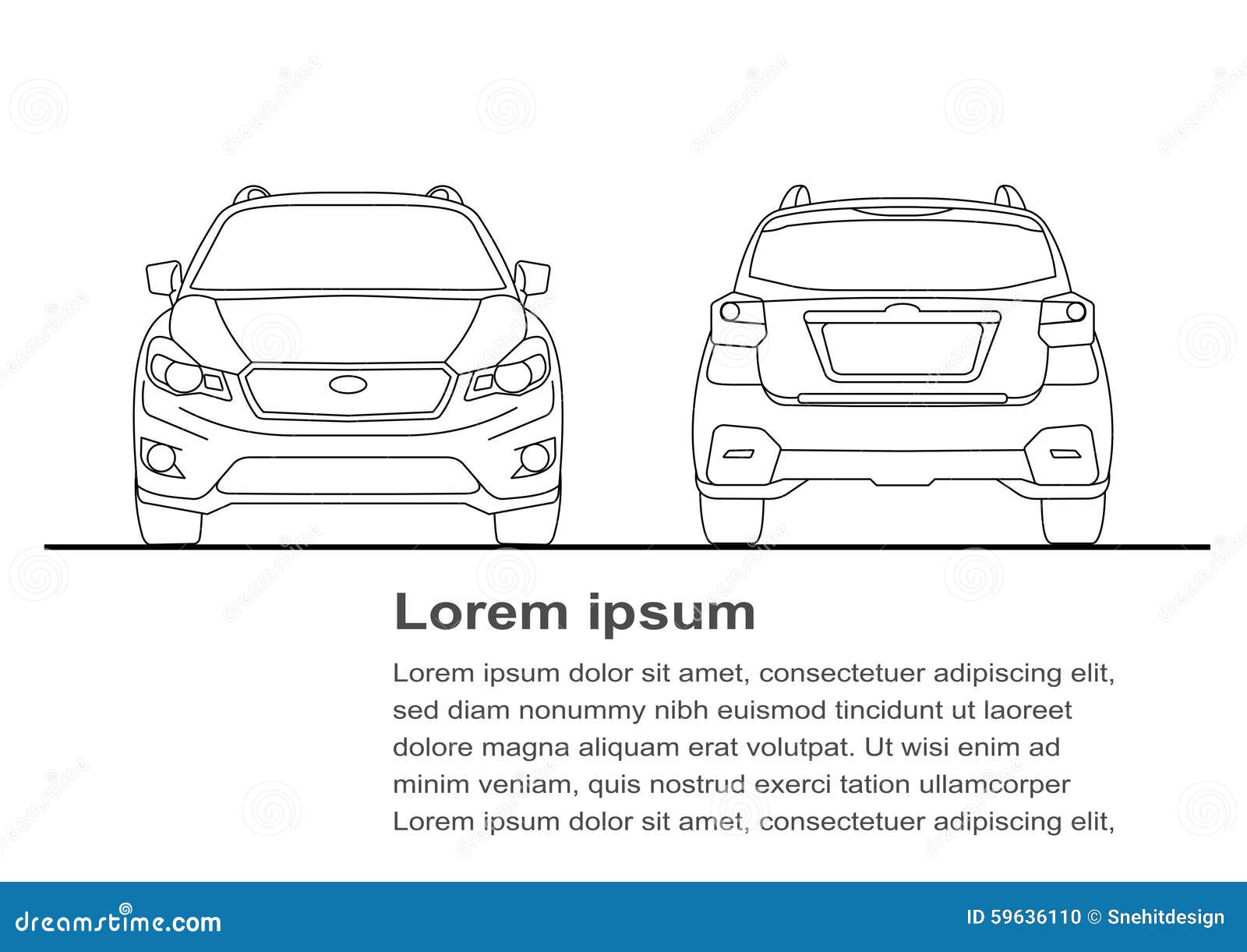 Car line art stock illustration. Illustration of design - 59636110