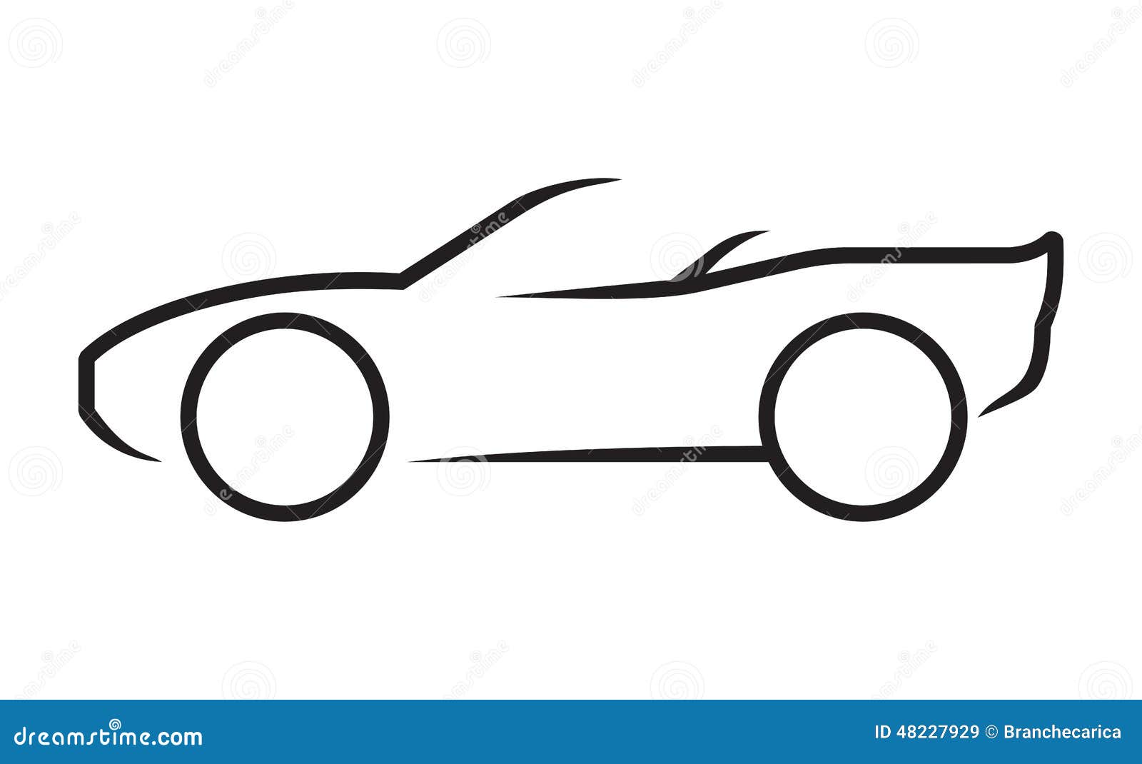 Car line art stock vector. Illustration of shape, simple - 48227929