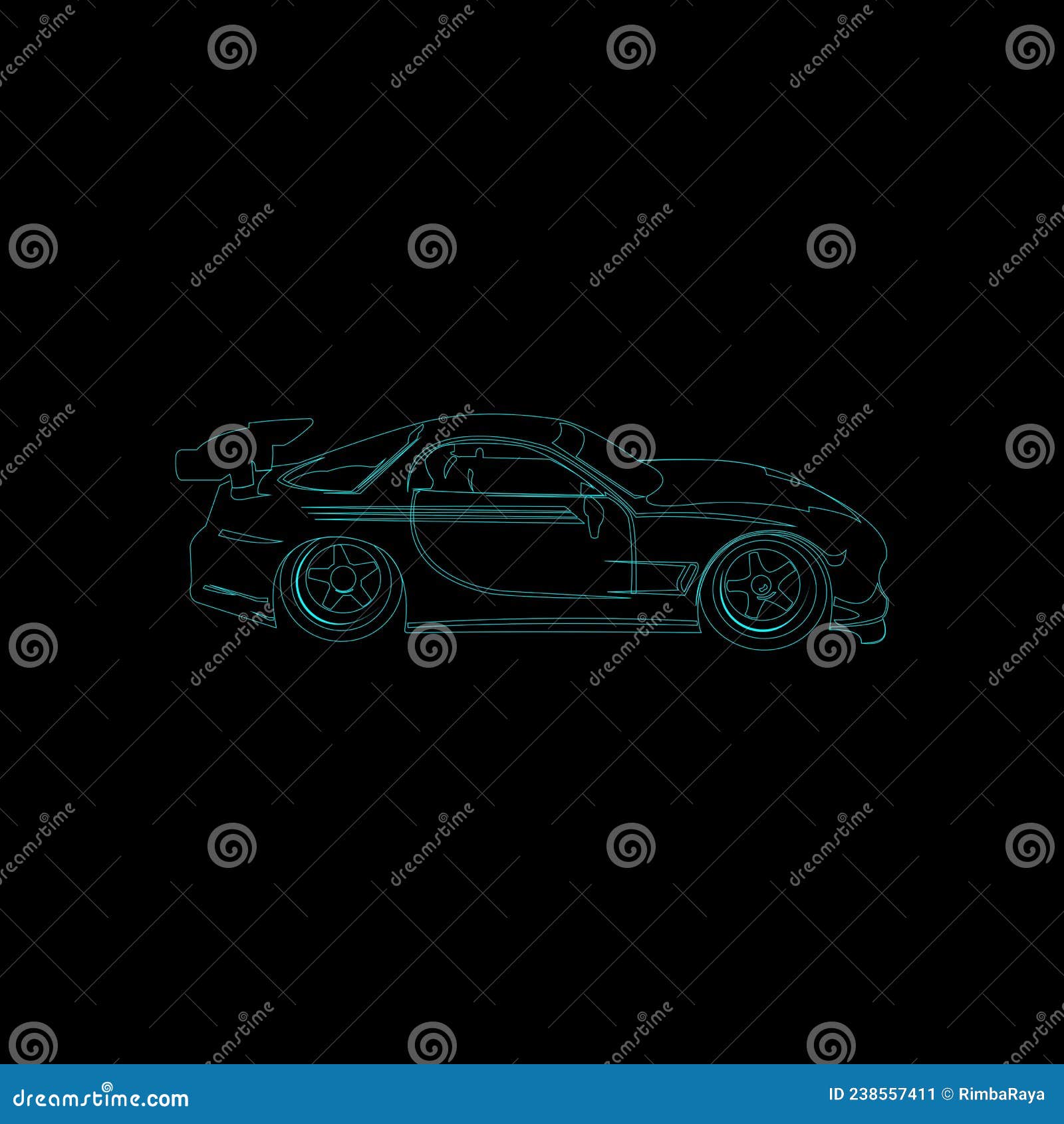 Car Line Design Logo, Luxury Sports Car Line Drawing Stock Vector ...