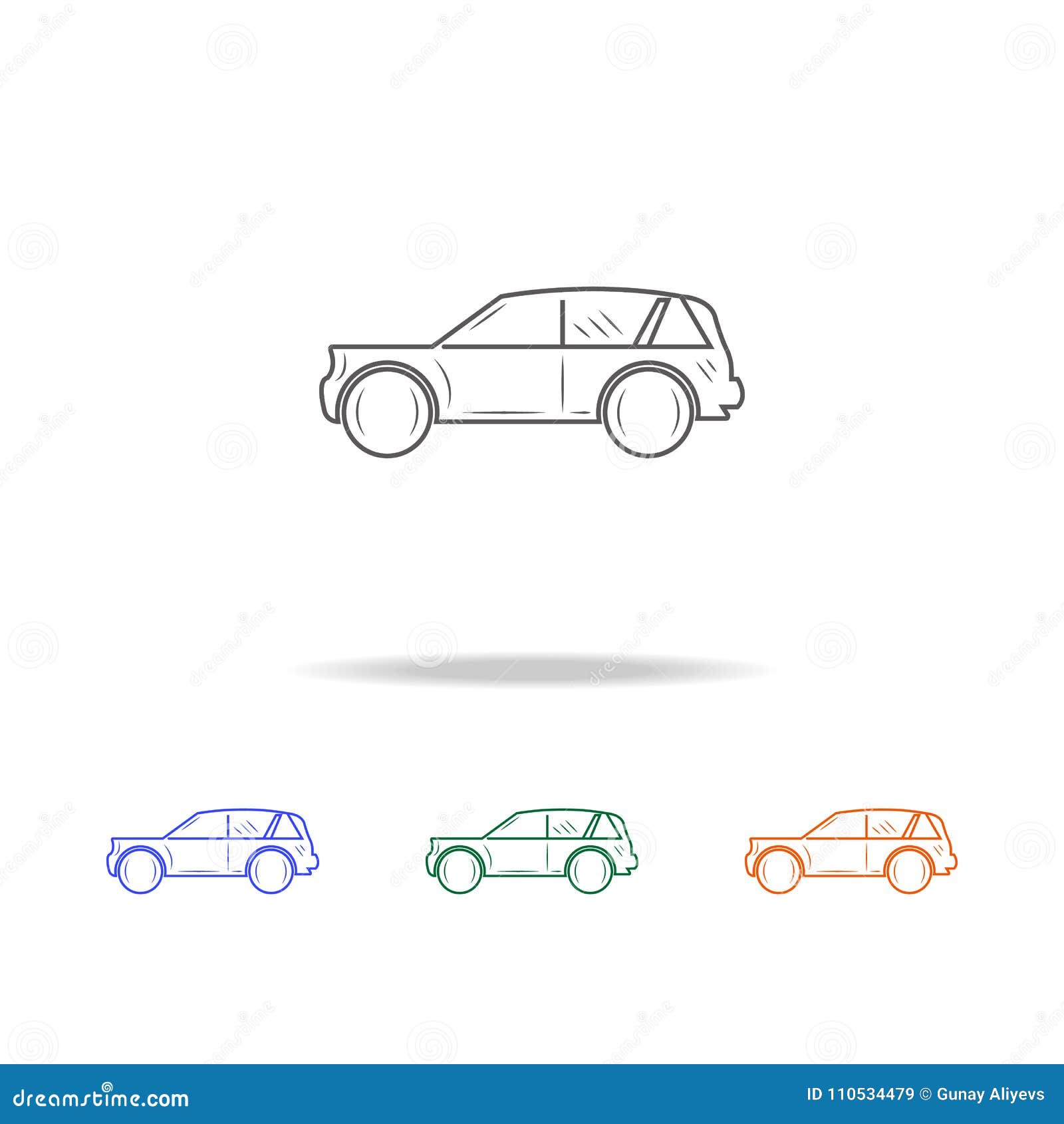 Car Line Icon. Types of Cars Elements in Multi Colored Icons for Mobile ...