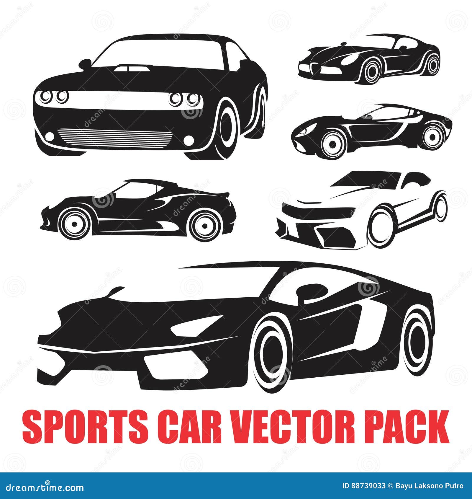 CAR LINE SILHOUETTE VECTOR PACK Stock Illustration - Illustration of ...