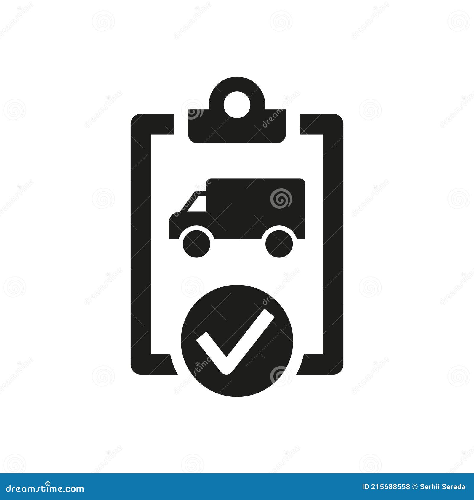 Car List Icon on White Background Stock Vector - Illustration of office ...