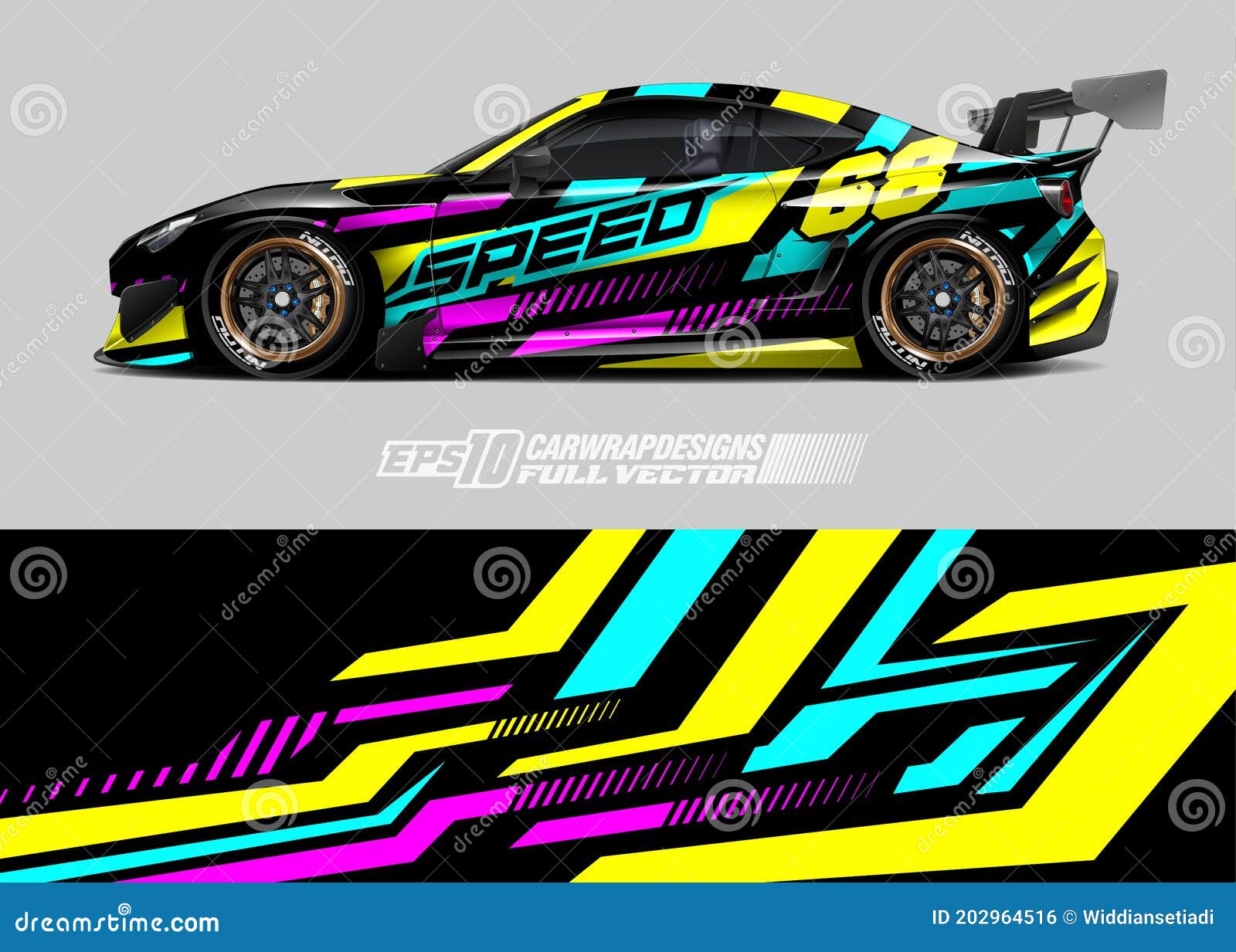 Car livery designs stock vector. Illustration of print - 202964516
