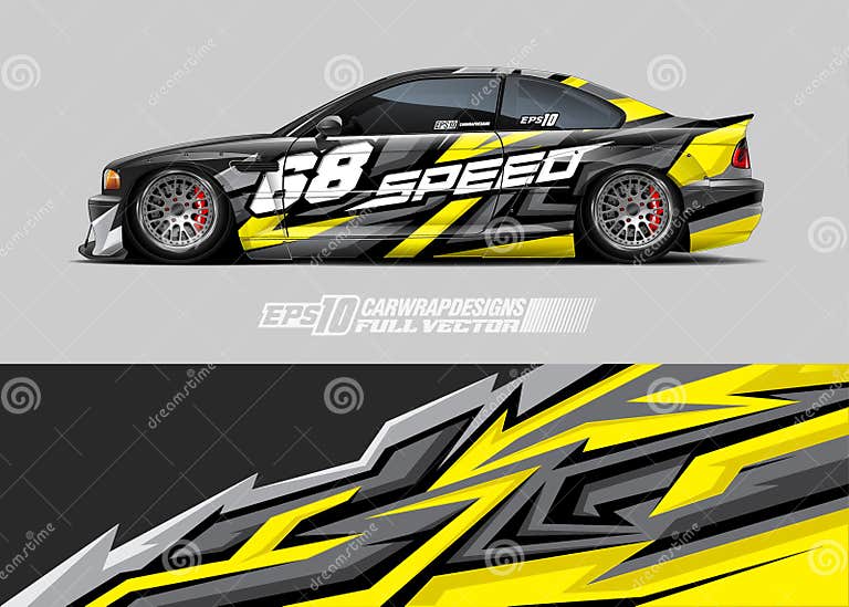 Car Livery Design Vector. Graphic Abstract Stripe Racing Background ...