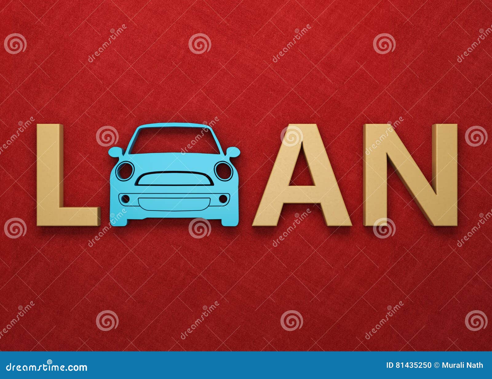 Car Loan Concept - 3D Rendering Images Stock Illustration ...