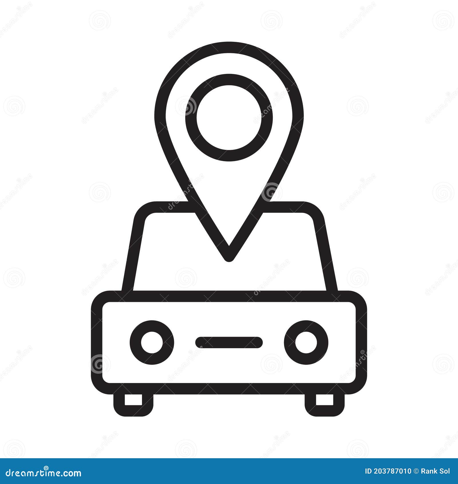 Car Location, Map, Car, Location Fully Editable Vector Icon Stock ...