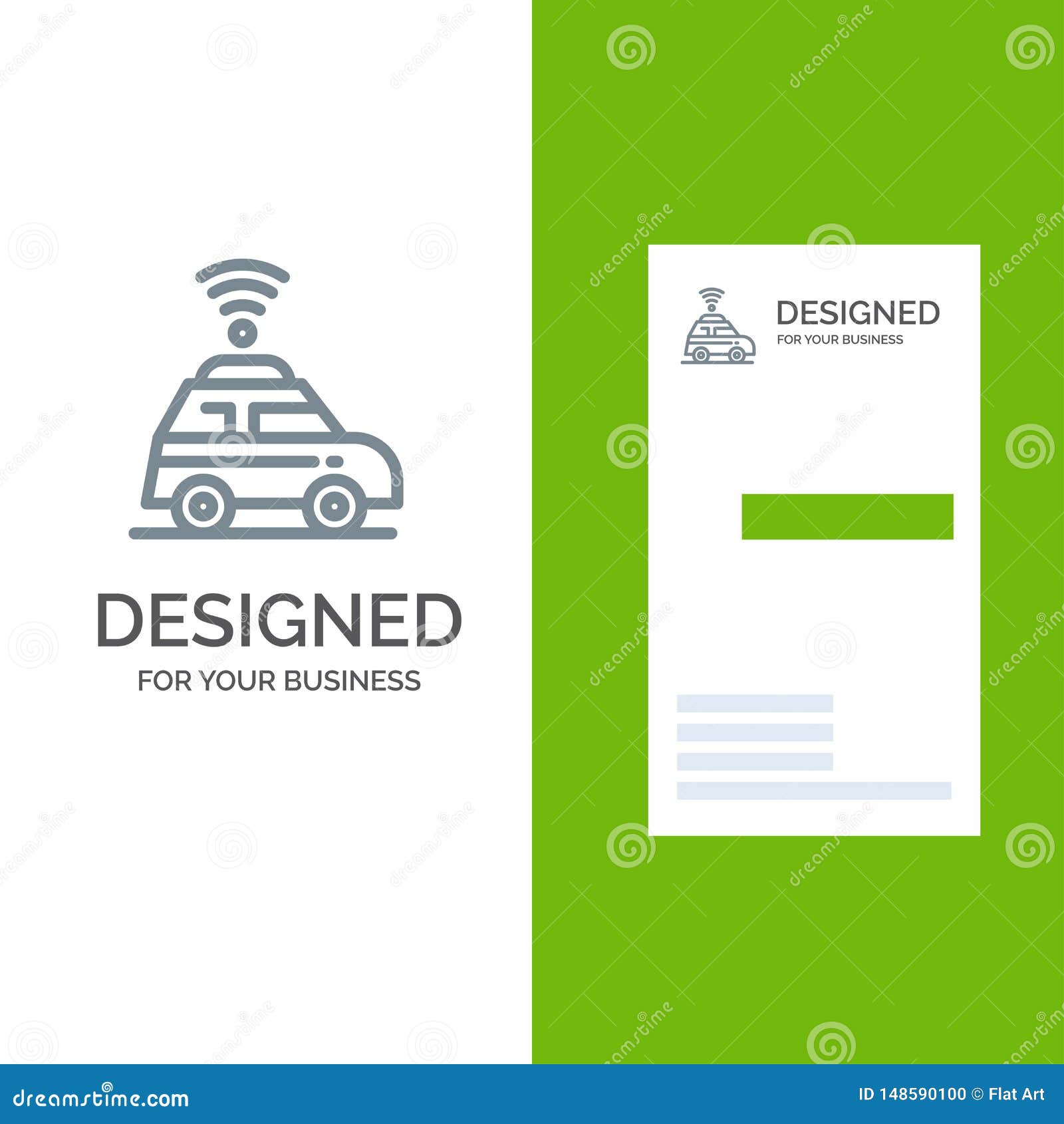 Car, Location, Map Grey Logo Design and Business Card Template Stock ...