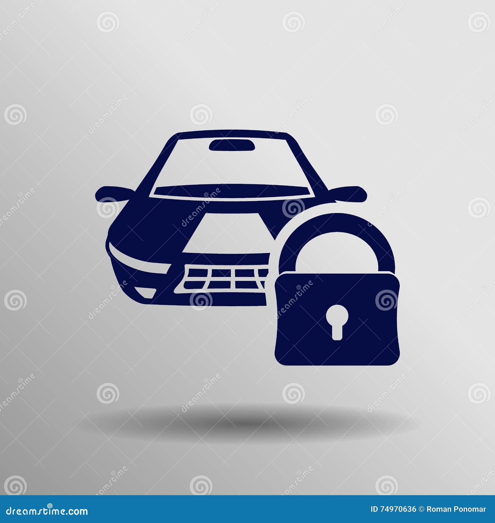 Car lock icon stock illustration. Illustration of alarm - 74970636