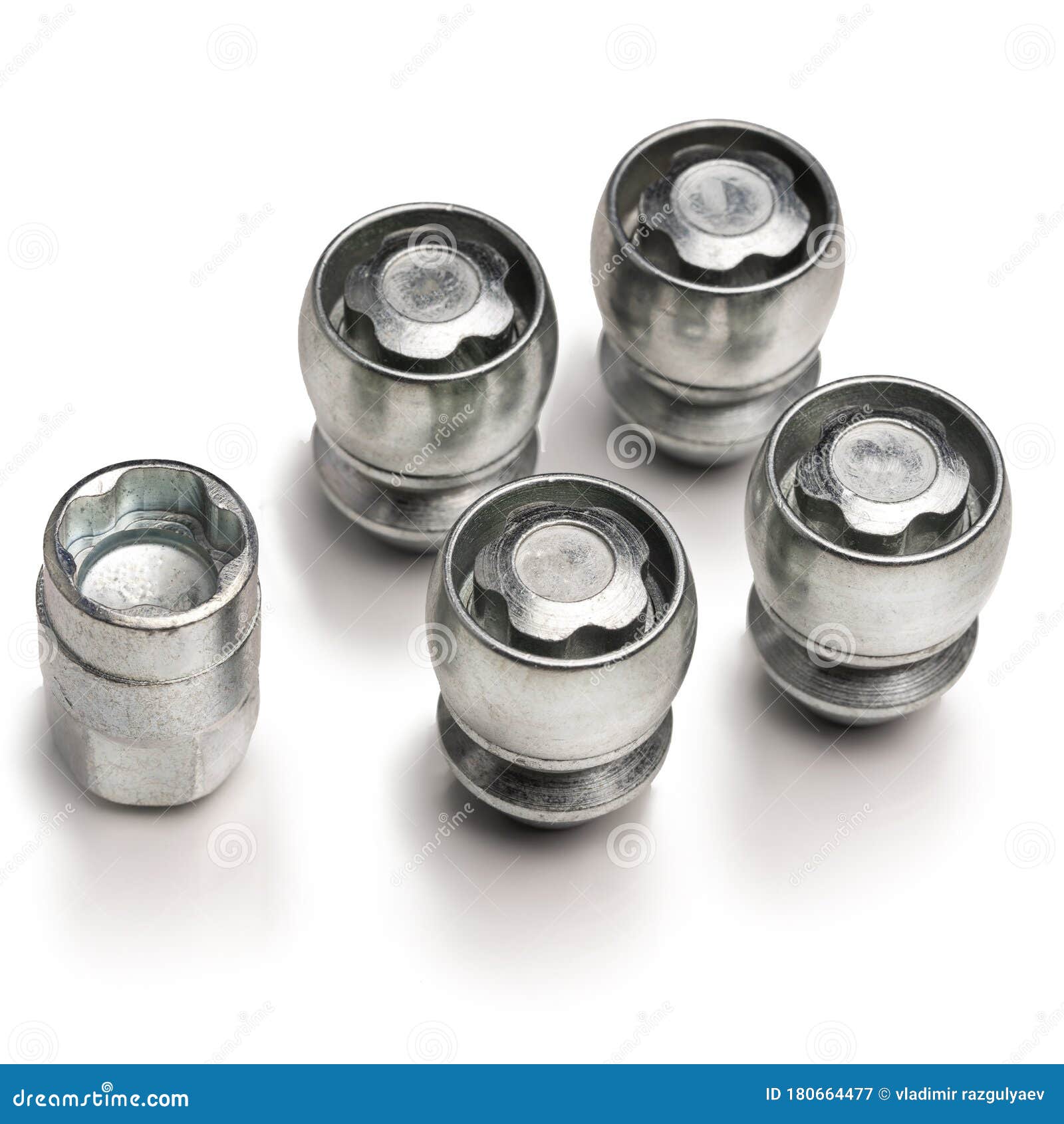 Car Lock Nuts, Wheel Nut that Protect the Wheels from Theft. Close-up ...
