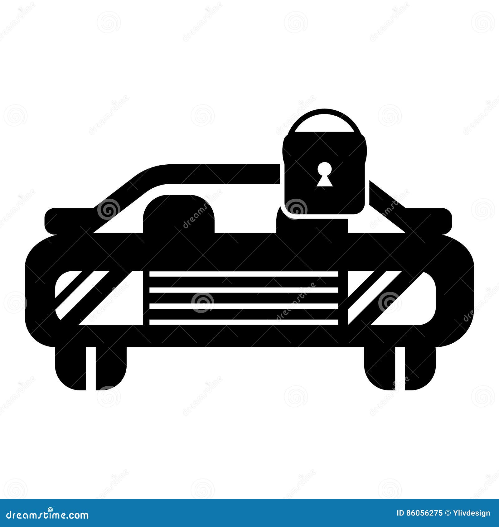 Car Locked Icon , Simple Style Stock Vector - Illustration of lock ...