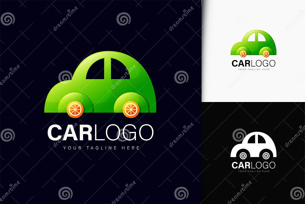 Car Logo Design with Gradient Stock Vector - Illustration of fast ...