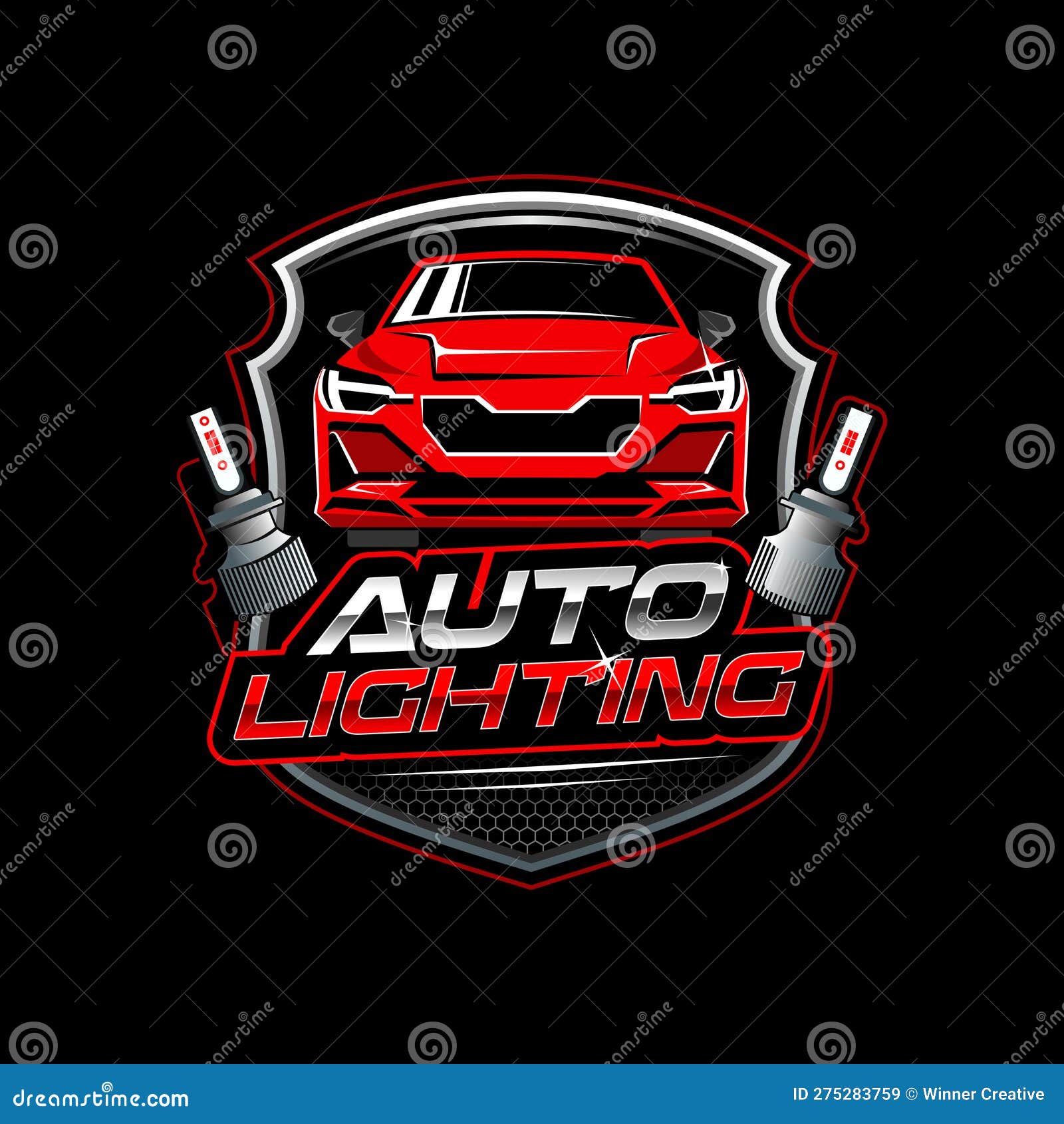 Car Lighting Logo Design Illustration Vector Stock Vector ...