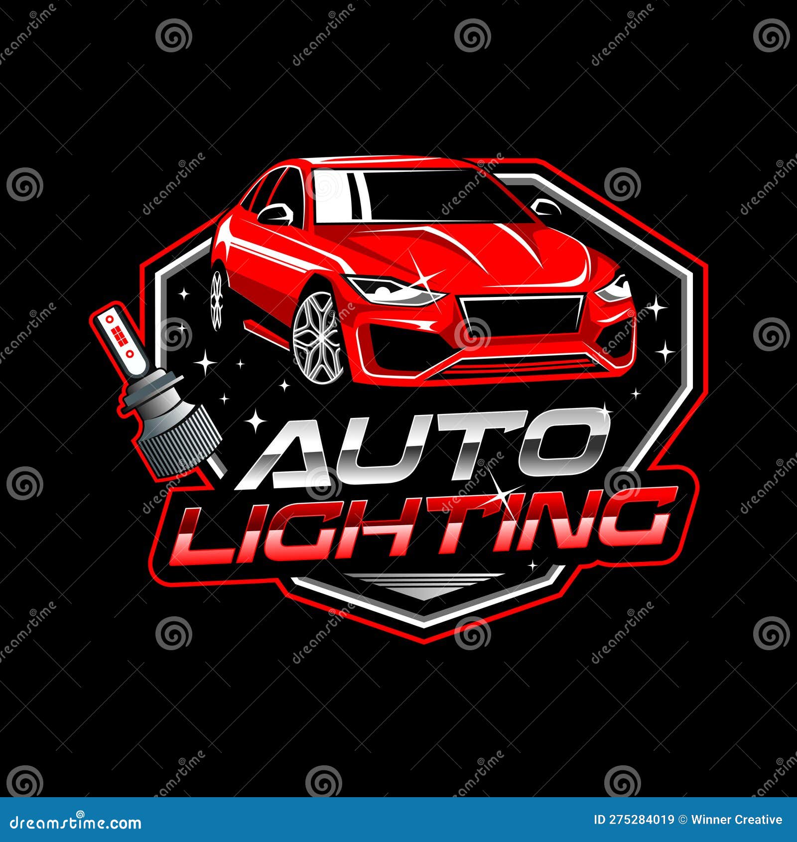 Car Lighting Logo Design Illustration Vector Stock Vector ...