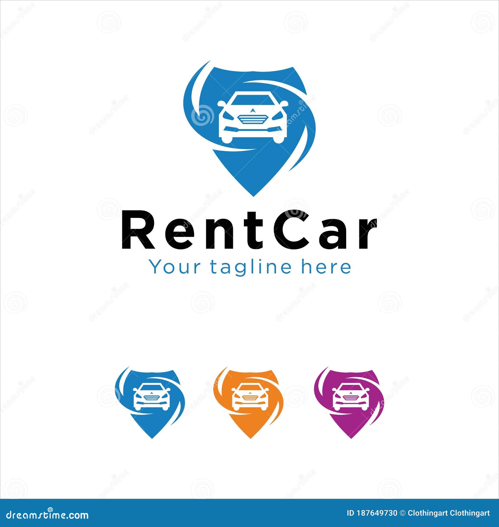 Car Logo Design Template Rental Vector. Emblem, Design Concept ...