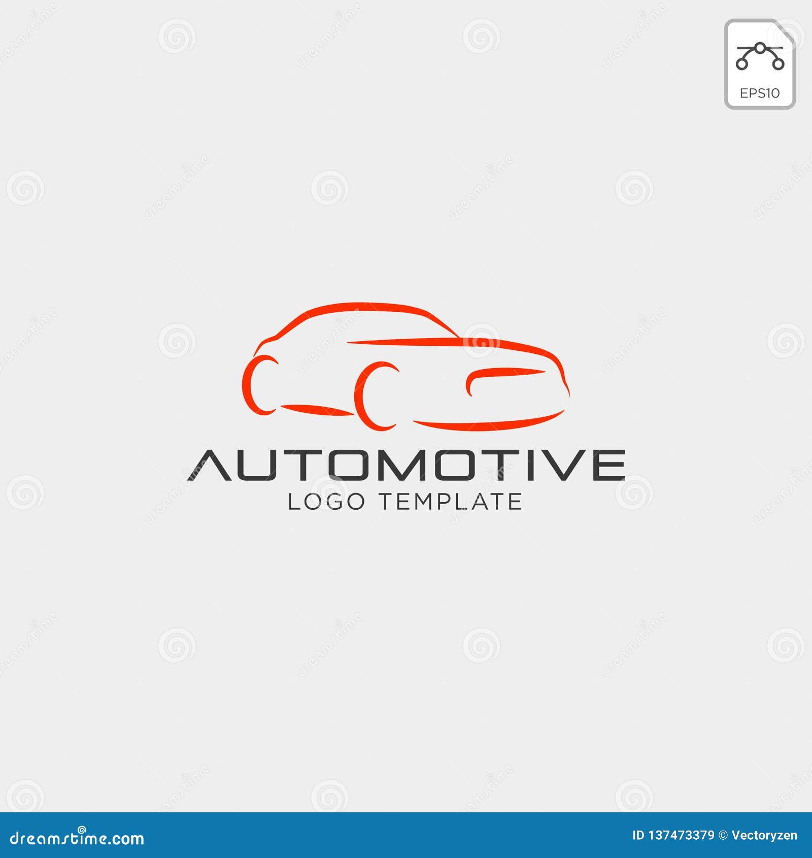 Car Logo in Simple Line Graphic Design Template Vector - Vector Stock ...