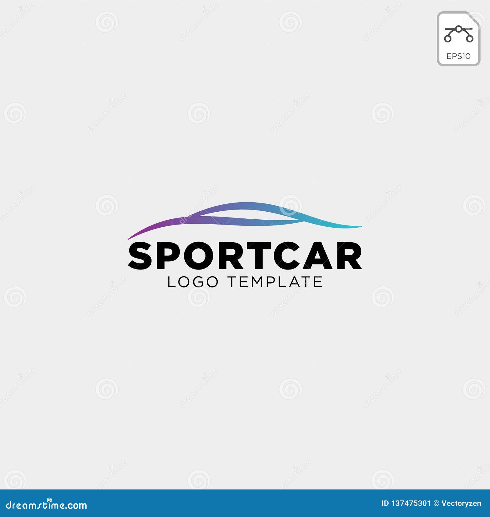 Car Logo in Simple Line Graphic Design Template Vector - Vector Stock ...