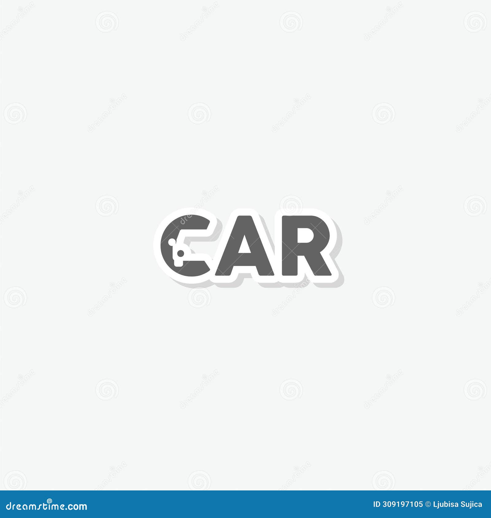Car Logo Sticker Isolated on Gray Background Stock Vector ...