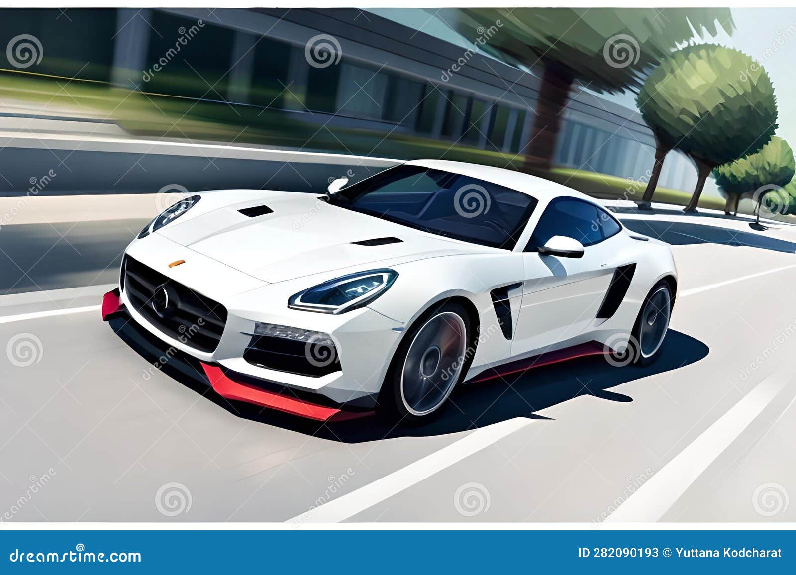 Car Low Polygon Watercolor GenerativeAI Stock Illustration ...