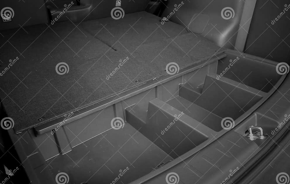 Car Luggage Compartment Tray on the Back of Car Stock Photo - Image of ...