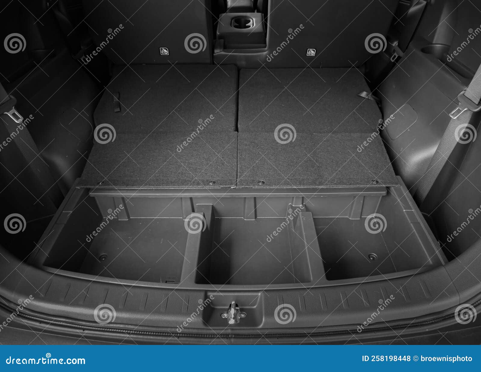 Car Luggage Compartment Tray on the Back Car Stock Photo - Image of ...