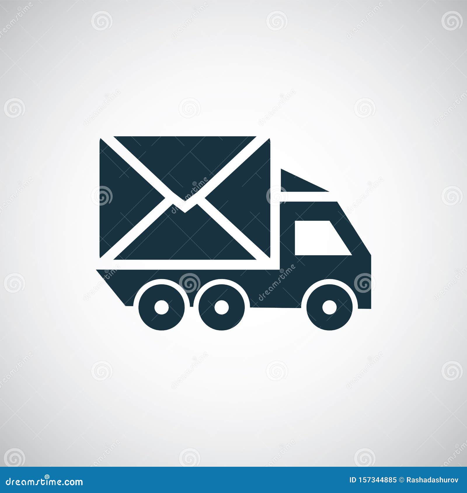 Car Mail Icon Simple Concept Symbol Stock Vector - Illustration of post ...