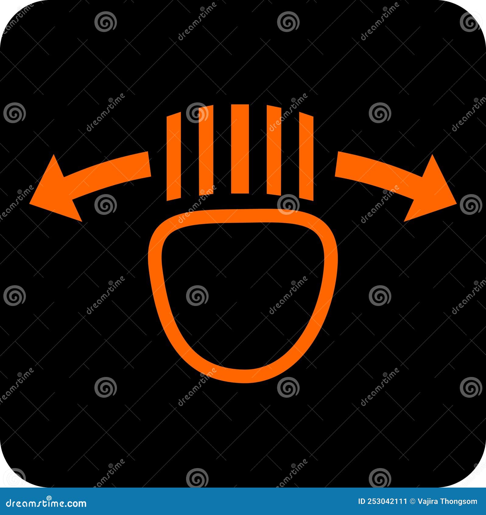 Car Main Beam Warning Sign Vector Stock Vector - Illustration of light ...