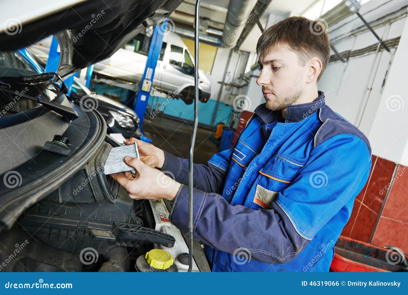 Car Maintenance, Air Filter Replacing Stock Photo - Image of industry ...