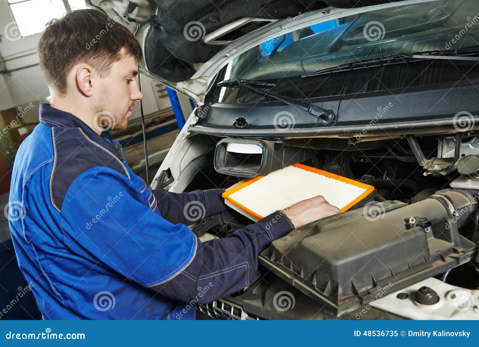 Car Maintenance - Air Filter Replacing Stock Image - Image of workshop ...