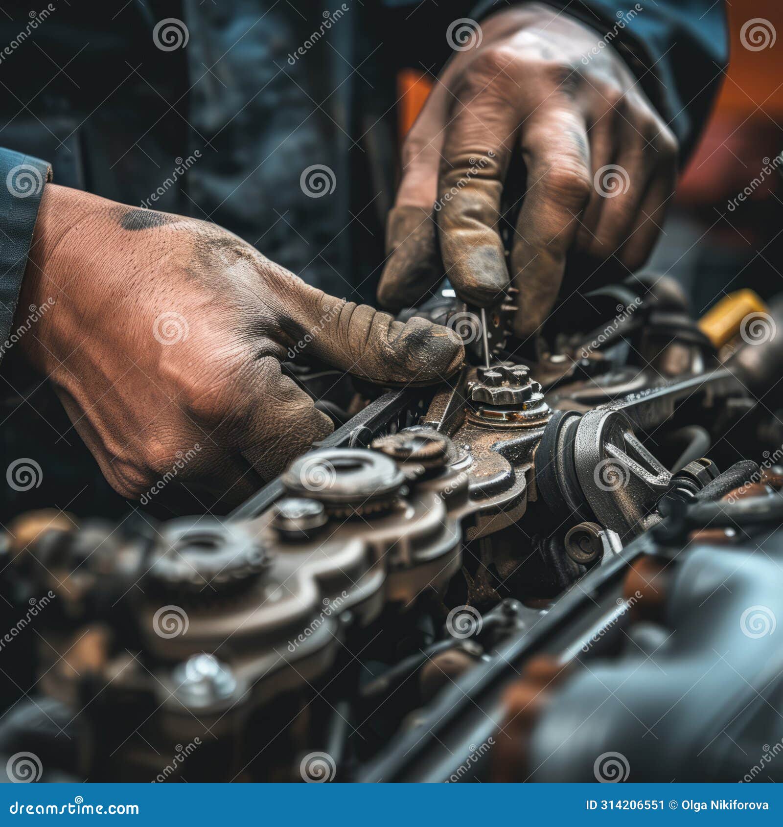 Car Maintenance. Engine Overhaul, Car Service Concept Stock Image ...