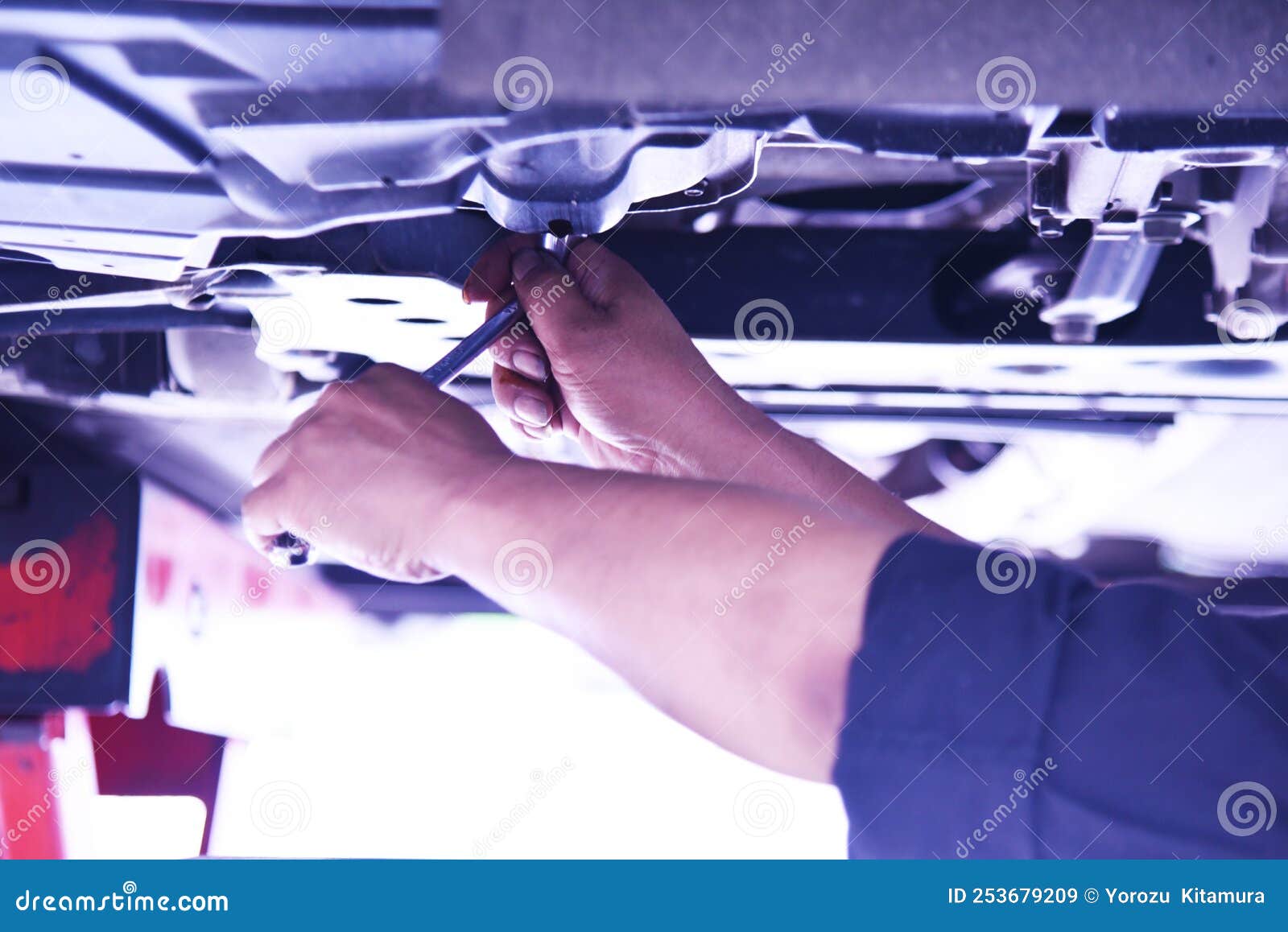 Car Maintenance and Inspection Work. Stock Image - Image of repair ...