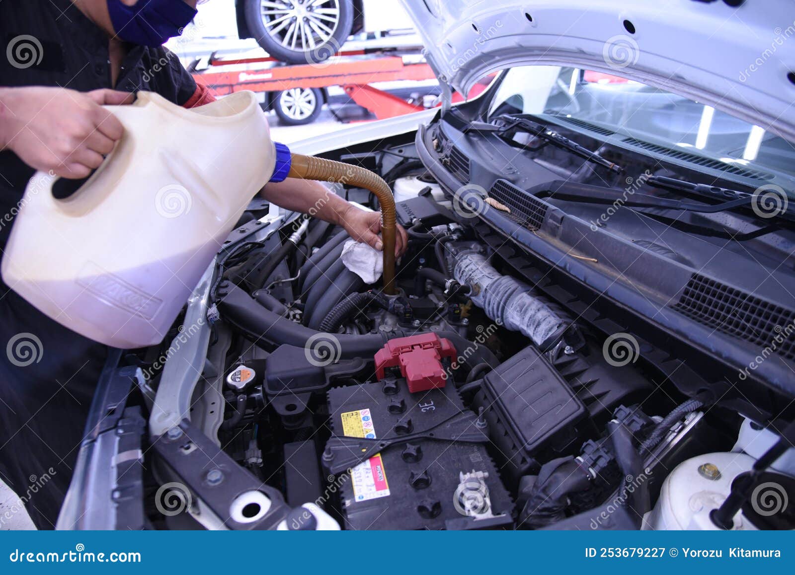 Car Maintenance and Inspection Work. Stock Image - Image of condition ...