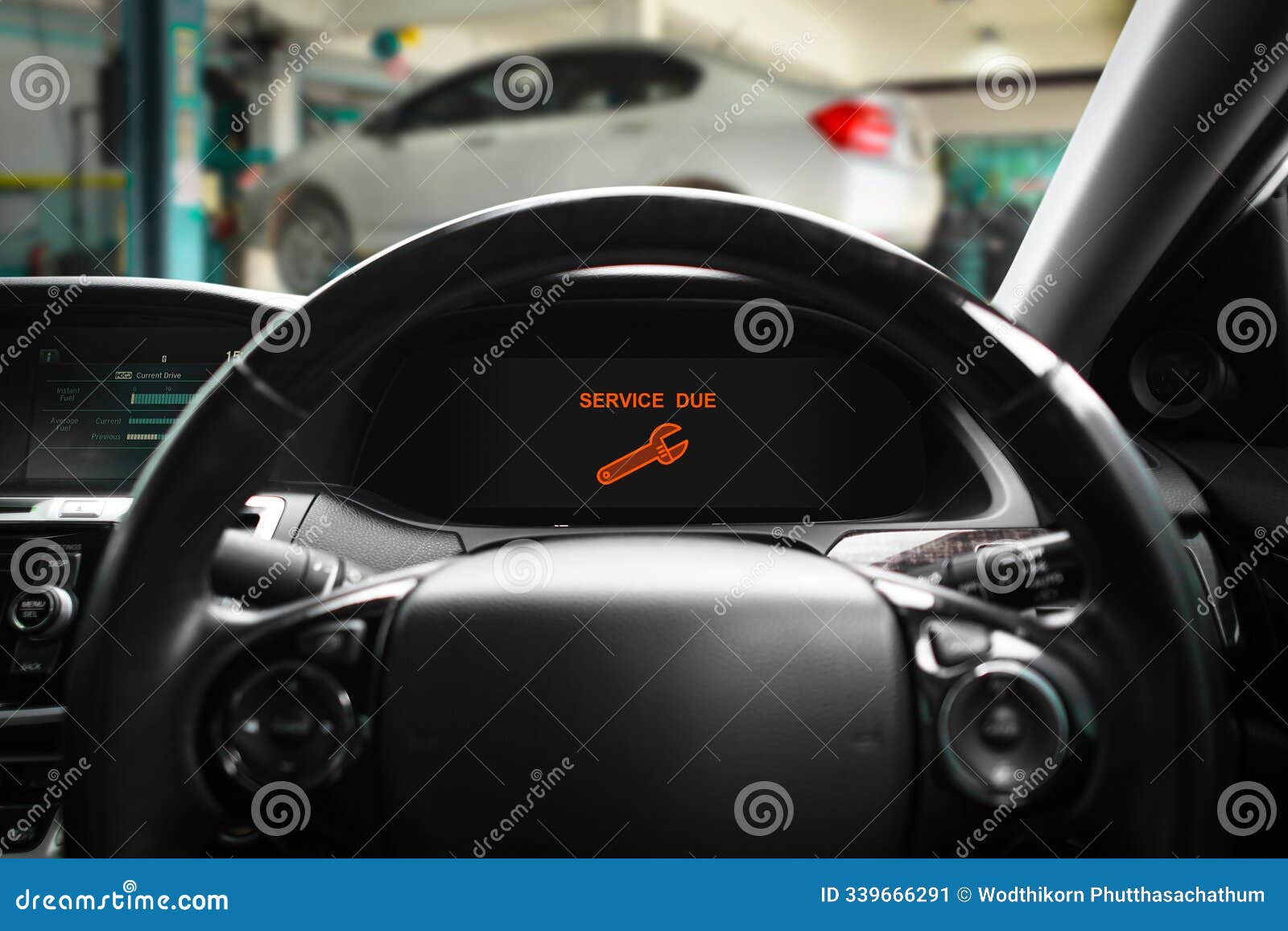 Car Maintenance Service Due , Messages Displayed on Car Instrument ...