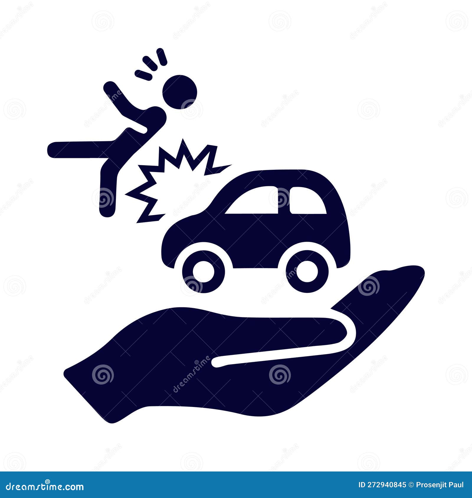 Car, Man, People, Accident, Hand, Accident Care Icon Stock Vector ...
