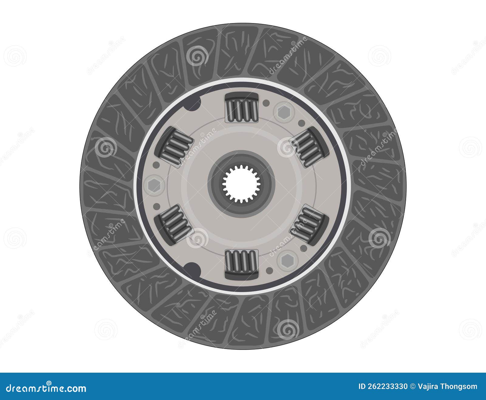 Car Manual Transmission Clutch Disc, Vector Illustration Stock Vector ...